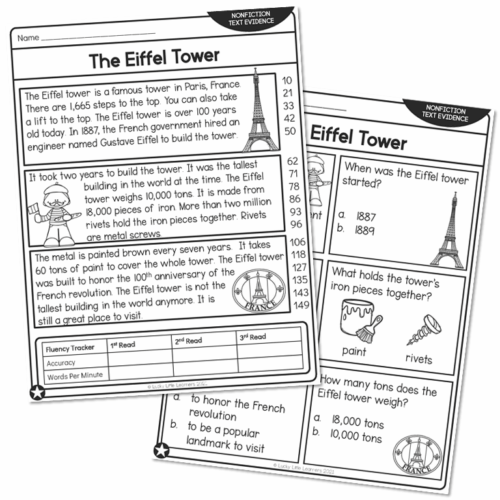 2nd Grade Nonfiction Text Evidence and 5 W's Reading Passage - The ...