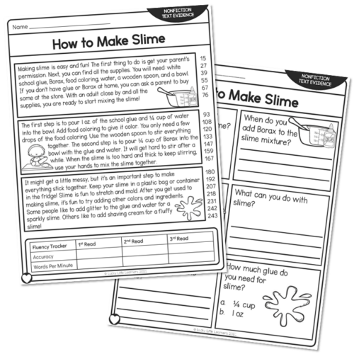 2nd Grade Nonfiction Text Evidence and 5 W's Reading Passage - How to ...