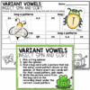 2nd Grade Phonics Center - Variant Vowels - Lucky Little Learners