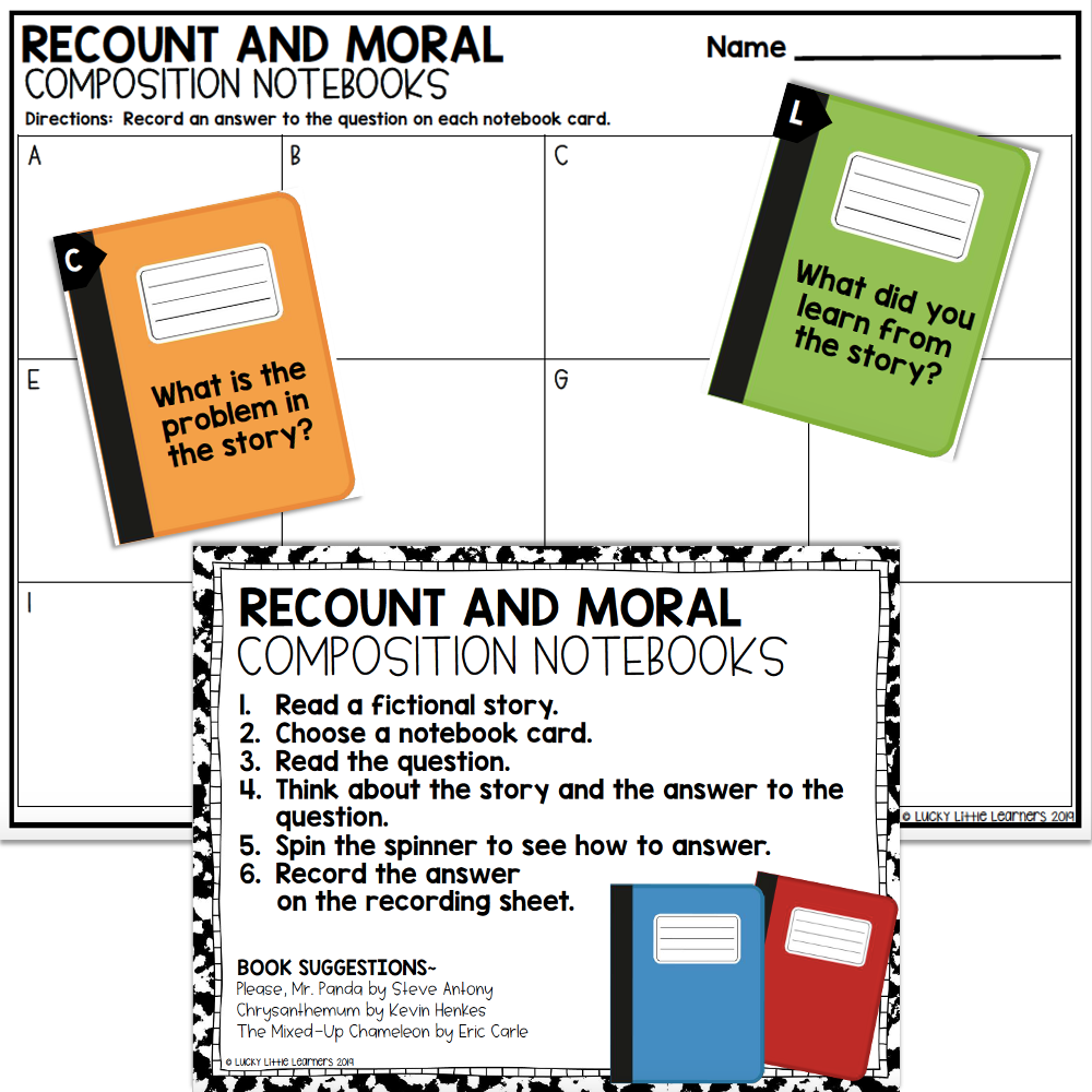 2nd Grade Reading Center - Recount and Moral - Lucky Little Learners