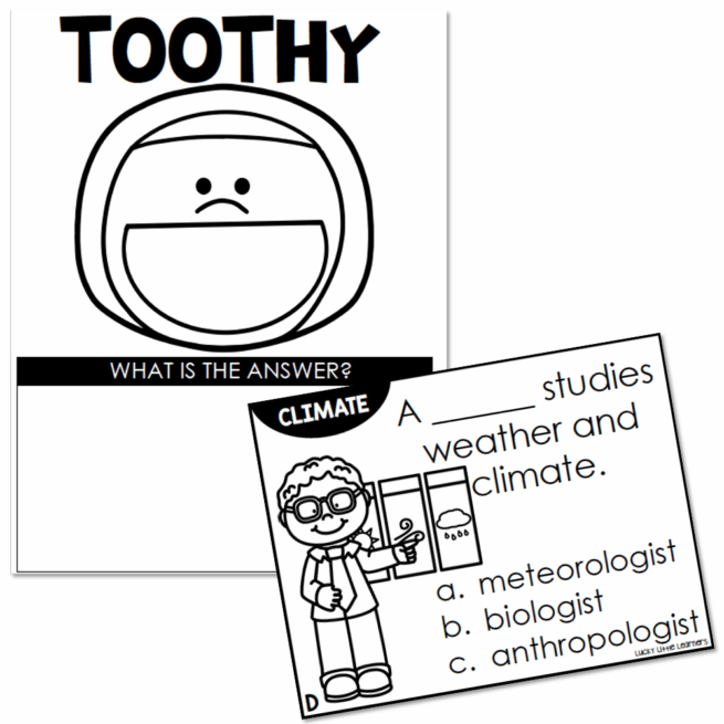 Toothy - Social Studies -2nd Grade - Climate - Lucky Little Learners
