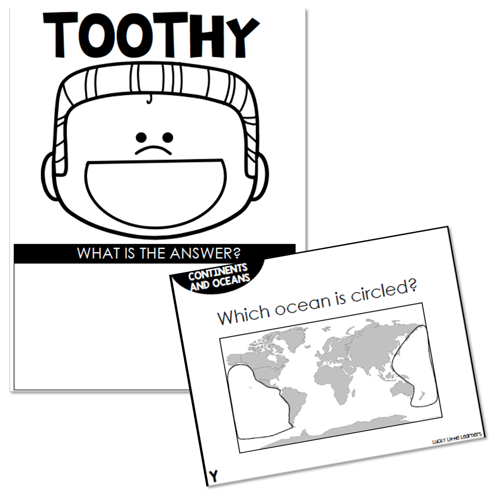 Toothy - Social Studies -2nd Grade - Continents and Oceans - Lucky ...