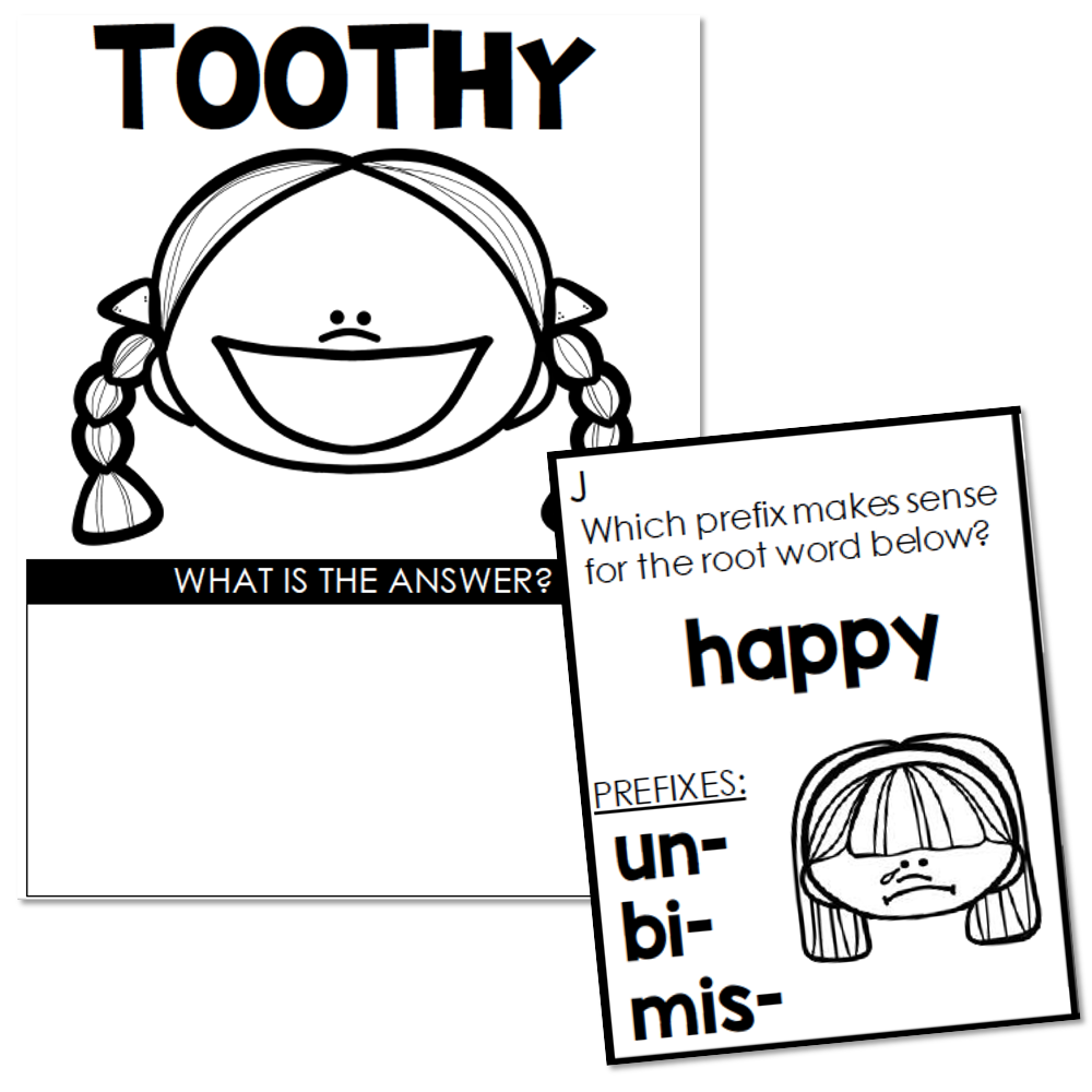 Toothy - Grammar - 2nd and 3rd Grade - Prefixes - Lucky Little Learners