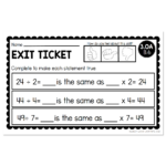 3rd Grade Exit Tickets - Operations & Algebraic Thinking - 3.OA B.6 ...