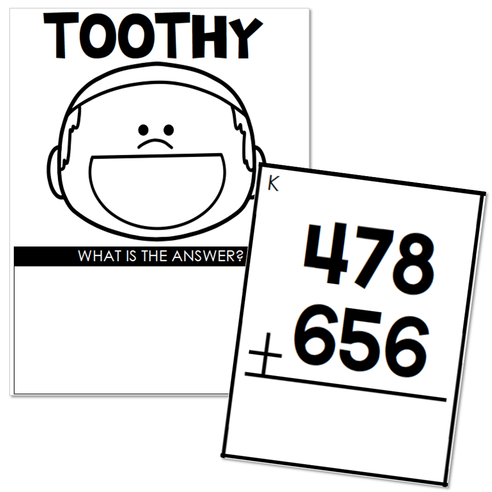 Toothy - Math - 3rd Grade - 3 Digit Addition - Lucky Little Learners