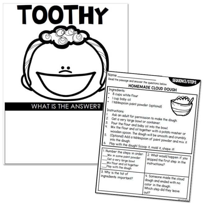 3rd Grade - Reading Toothy Task Cards - Nonfiction - Sequence and Steps ...