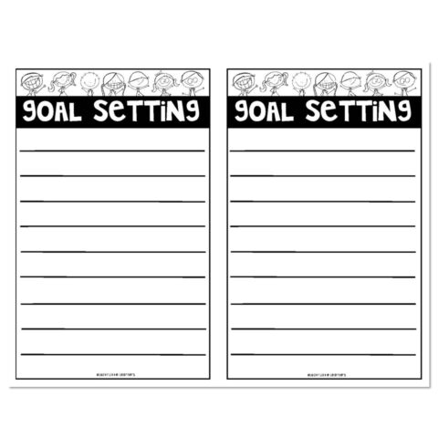 Brag Tag Book - Goal Setting Pages - Lucky Little Learners