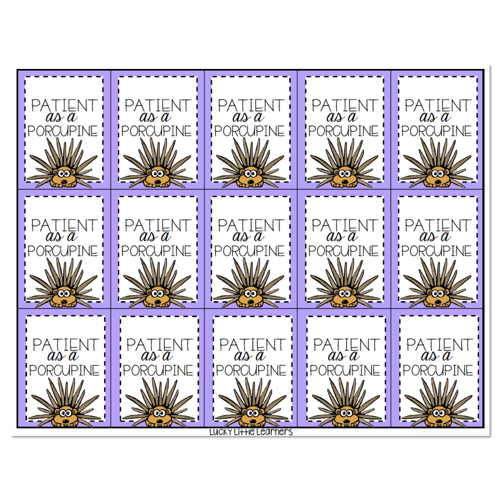 Brag Tags - Animal Compliments - Patient as a Porcupine - Lucky Little ...