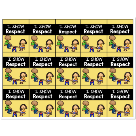 Brag Tags - Character Traits - Respect - Lucky Little Learners