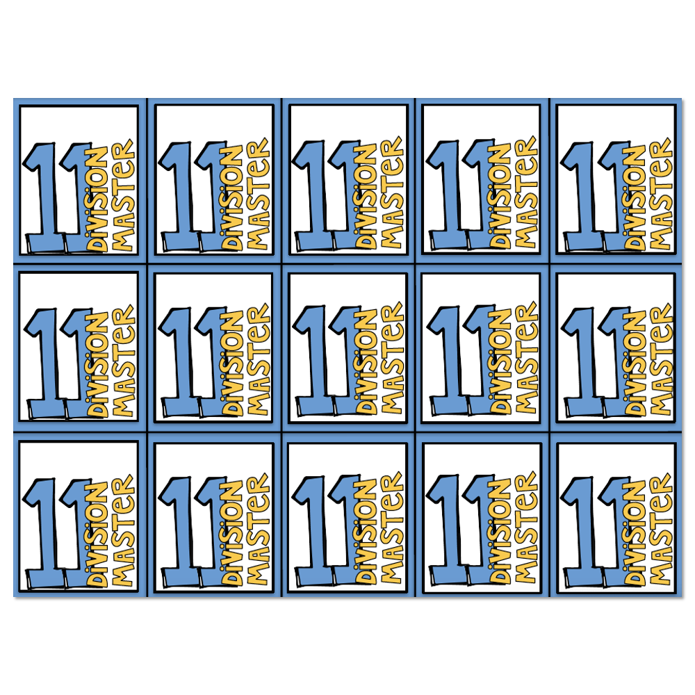 Brag Tags - Division Master - 11 - Lucky Little Learners