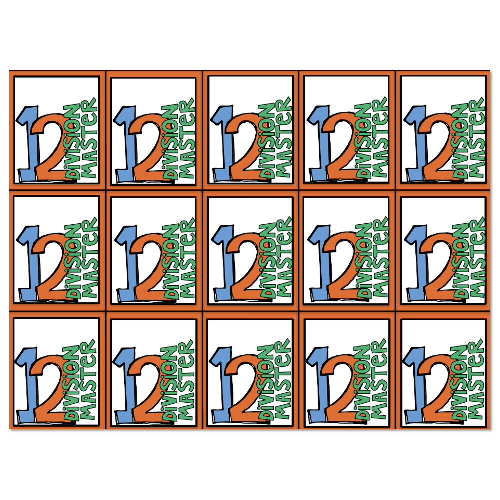 Brag Tags - Division Master - 12 - Lucky Little Learners