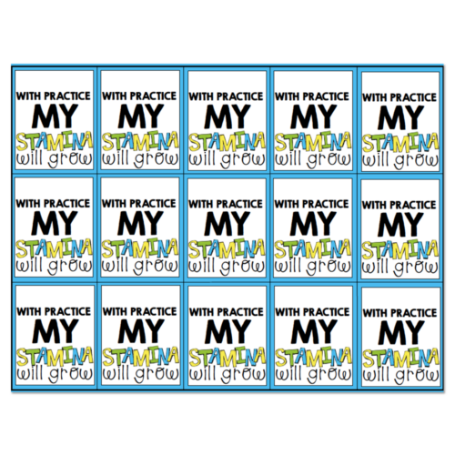 Brag Tags - Growth Mindset - With Practice My Stamina Will Grow - Lucky ...