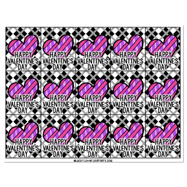Brag Tags - Holidays - Happy Valentine's Day - Lucky Little Learners