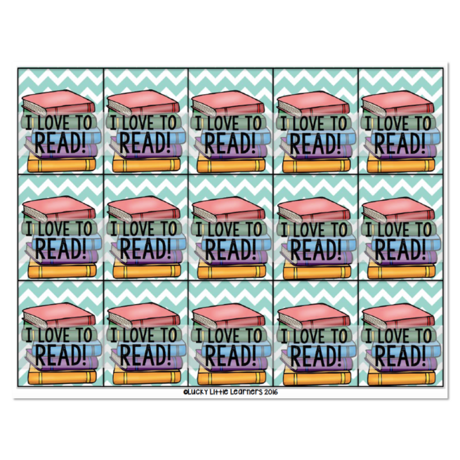 Brag Tags - Holidays - I Love to Read! - Lucky Little Learners