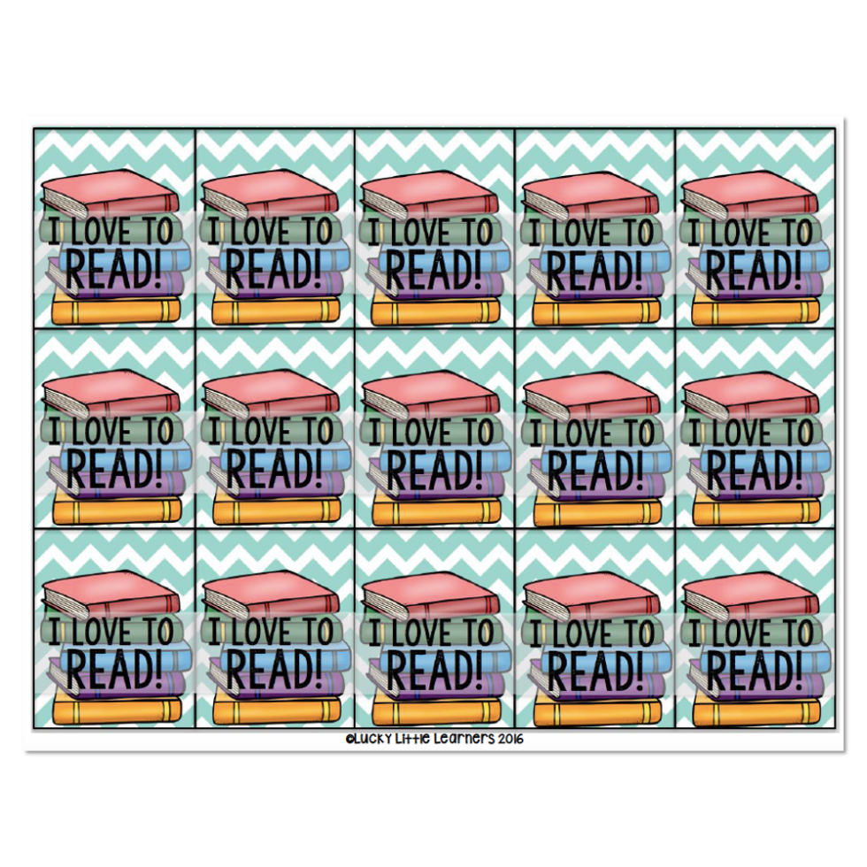 Brag Tags - Holidays - I Love to Read! - Lucky Little Learners