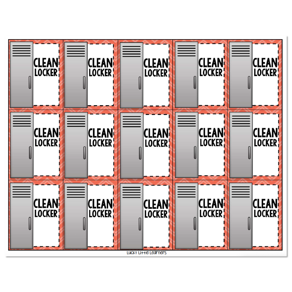Brag Tags - Motivation - Clean Locker - Lucky Little Learners