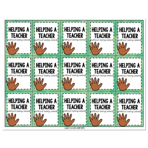 Brag Tags - Motivation - Helping a Teacher Without Being Asked - Lucky ...