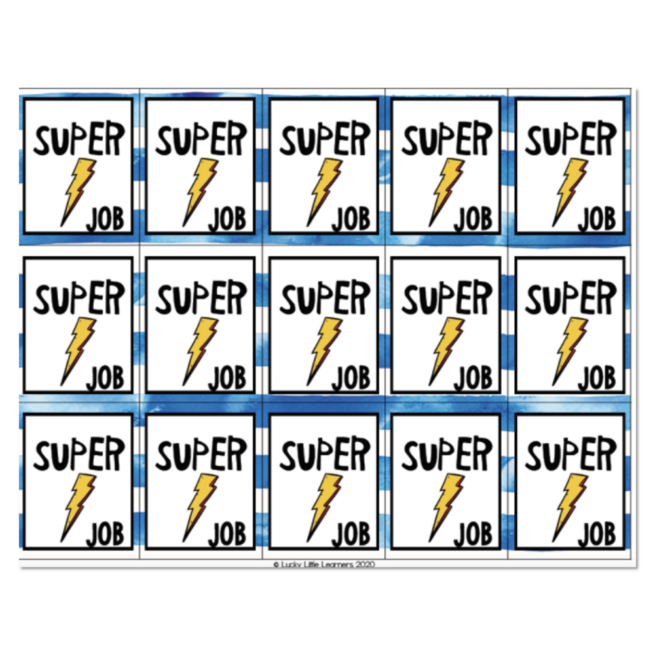 Brag Tags - Set 2 - Super Job - Lucky Little Learners