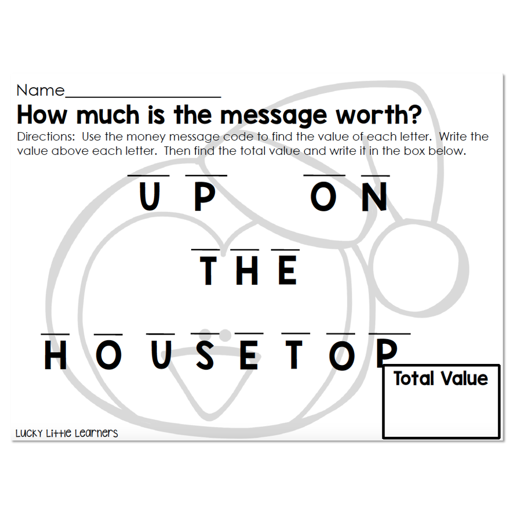 Christmas Money Messages - Page 9 - Lucky Little Learners