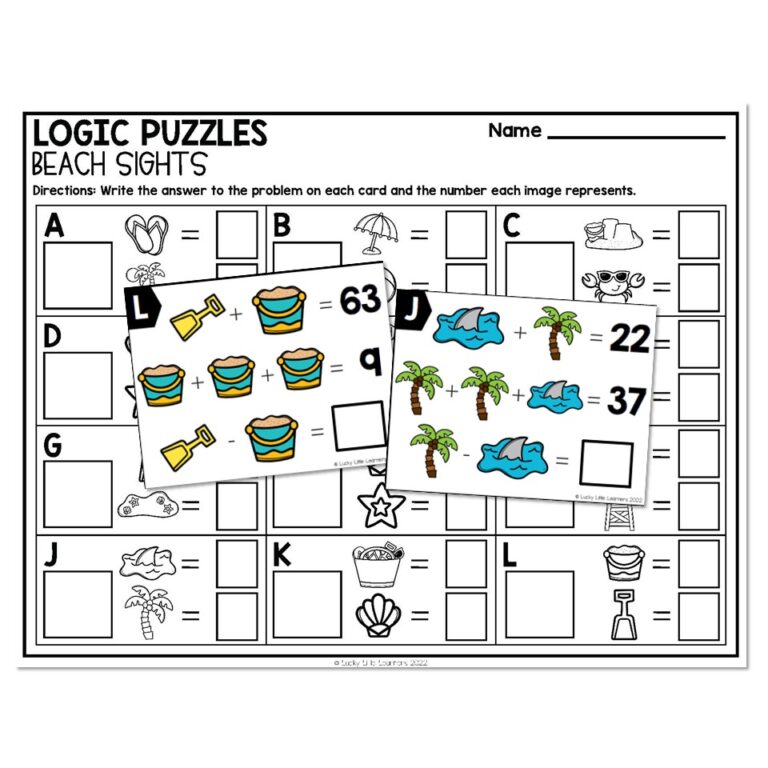 Classroom Transformation - Beach Day - Logic Puzzles - Beach Sights ...