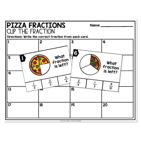 Classroom Transformation - Restaurant Day - Pizza Fractions - Clip the ...
