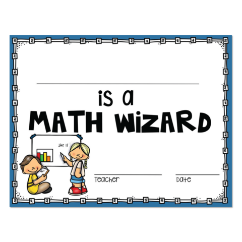 End of Year Awards - Math Wizard - Lucky Little Learners