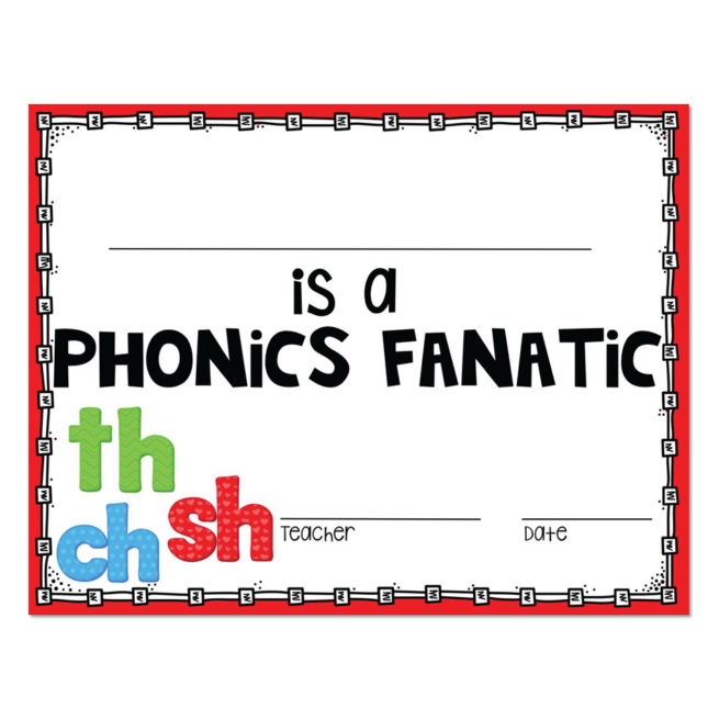 End of Year Awards - Phonics Fanatic - Lucky Little Learners