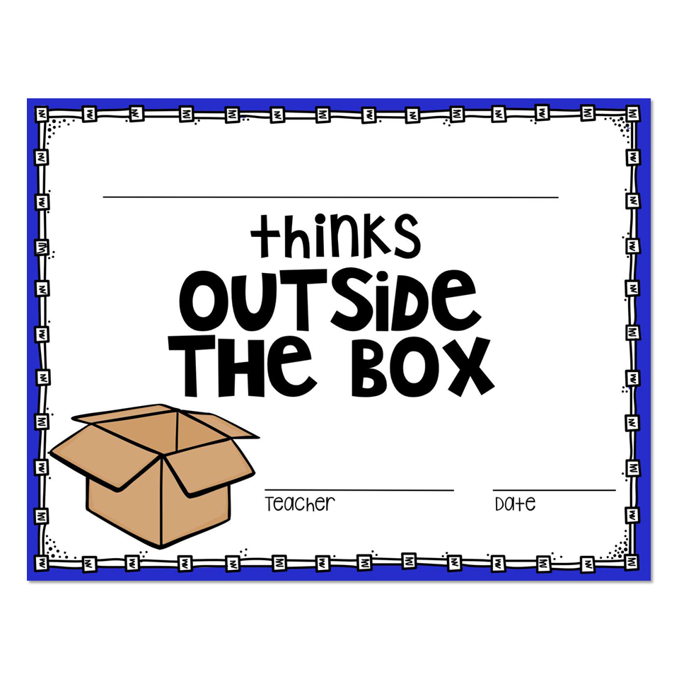 End of Year Awards - Thinks Outside the Box - Lucky Little Learners