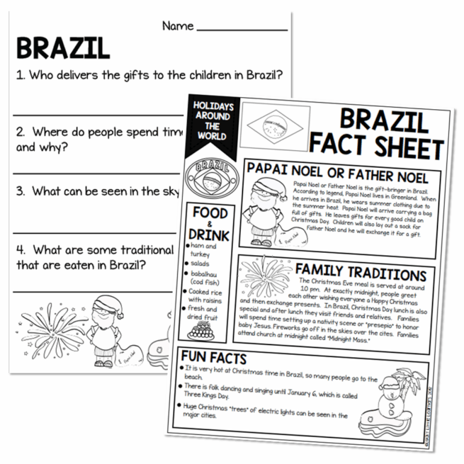 Holidays Around the World - Brazil Reading Passage - Lucky Little Learners