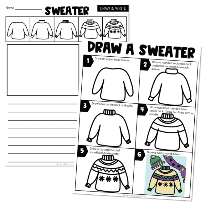 Just for Fun - Directed Drawings - Following Directions - Sweater ...