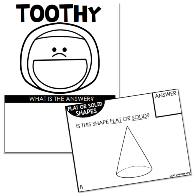 Toothy - Math - Kindergarten - Flat or Solid Shapes - Lucky Little Learners