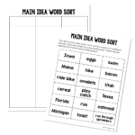 Main Idea and Details Activities - Main Idea Word Sort 6 - Lucky Little ...