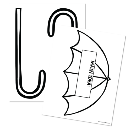 Main Idea and Details Activities - Umbrella Craft - Lucky Little Learners
