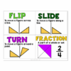 Math Vocabulary Cards - Geometry - flip, slide, turn, fraction - Lucky ...