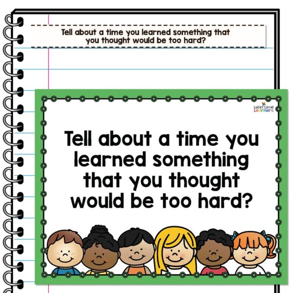 Morning Meeting Slides and Discussion - Journal Prompts - Set 4 - Lucky ...
