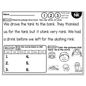 NK - Blends Phonics Mats 1st Grade - Lucky Little Learners