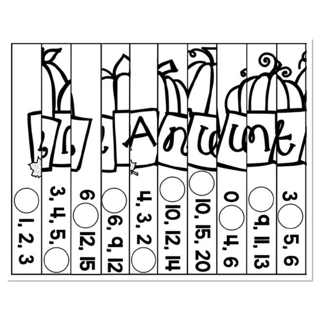 October Student Scrambled Math Puzzle - Autumn Pumpkins - Number ...