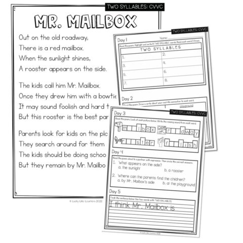 1st Grade Decodable Phonics Passage - Short Vowels - ING - Lucky Little ...
