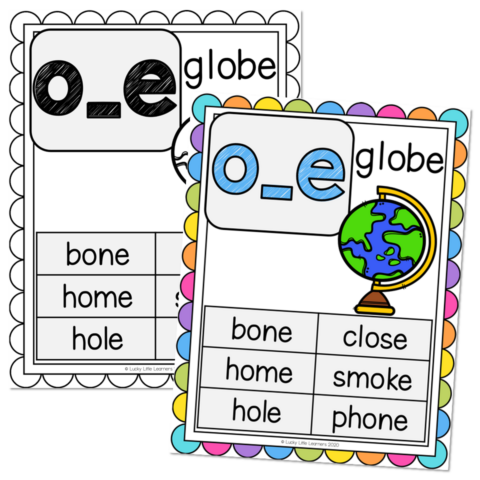 Phonics Posters - Long Vowels, Diphthongs, R-Controlled Posters - o_e ...