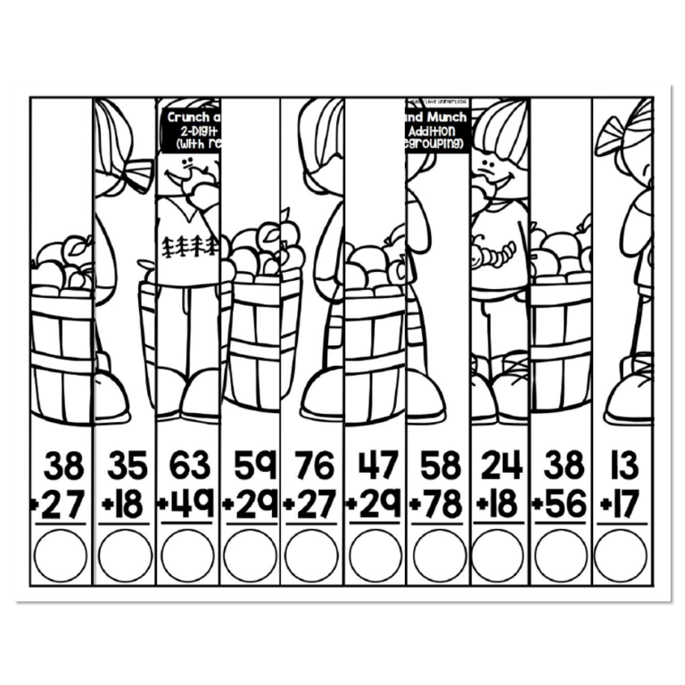 September Student Scrambled Math Puzzle - Crunch and Munch - 2-Digit ...