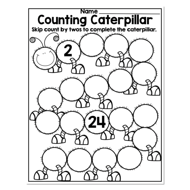 Skip Counting - Counting Caterpillar - Skip Counting by 2 - Lucky ...