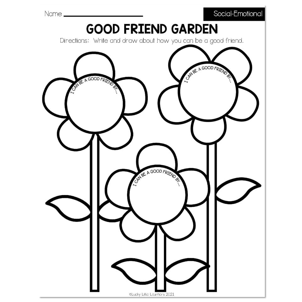 Spring - Early Finishers 2nd Grade - Social Emotional - Good Friend ...