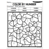 Subtraction to 18 Fall Color by Number - Sunflowers - Lucky Little Learners