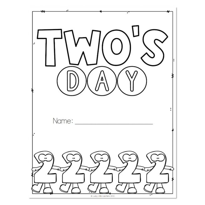 Two’s Day Activities Pack - Booklet Covers - Lucky Little Learners