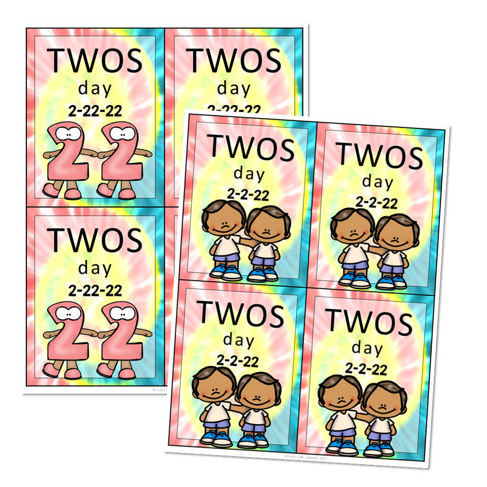 Two’s Day Activities Pack - Lanyards - Lucky Little Learners