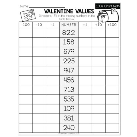 Winter - Early Finishers 2nd Grade - Math - 100's Chart Math ...