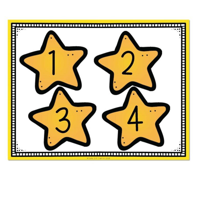 Writing Bulletin Board - Visual Writing - Numbered Stars - Lucky Little ...