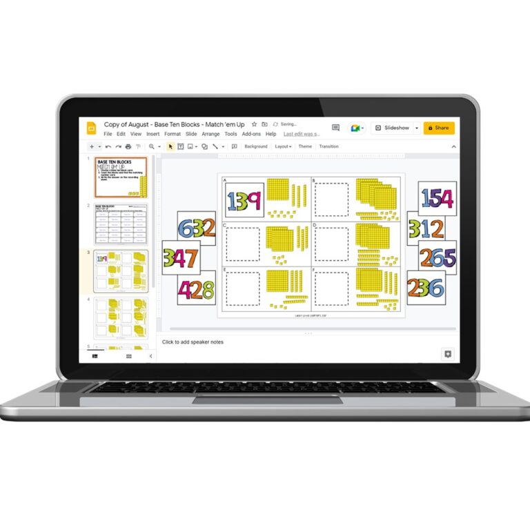 Digital - 2nd Grade August Math Center - Base Ten Blocks - Lucky Little ...
