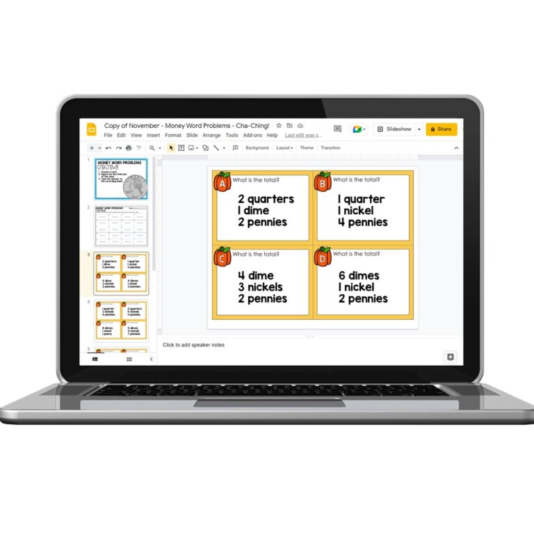 Digital - 2nd Grade November Math Center - Money Identification - Lucky ...