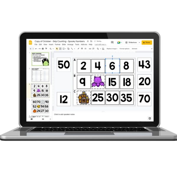 Digital - 2nd Grade October Math Center - Skip Counting - Lucky Little ...